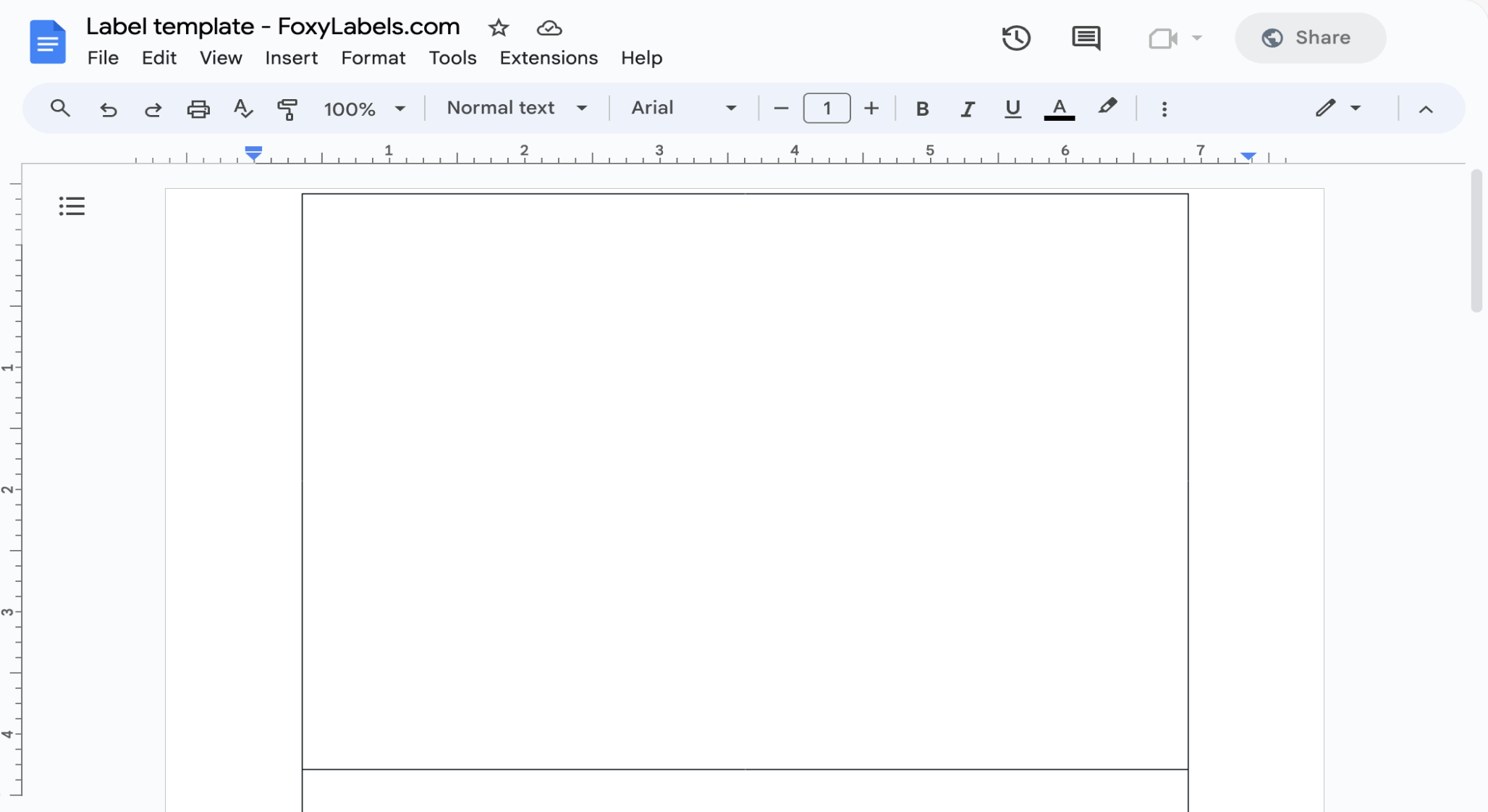 Google Docs Label Template Compatible with Avery® 8126®