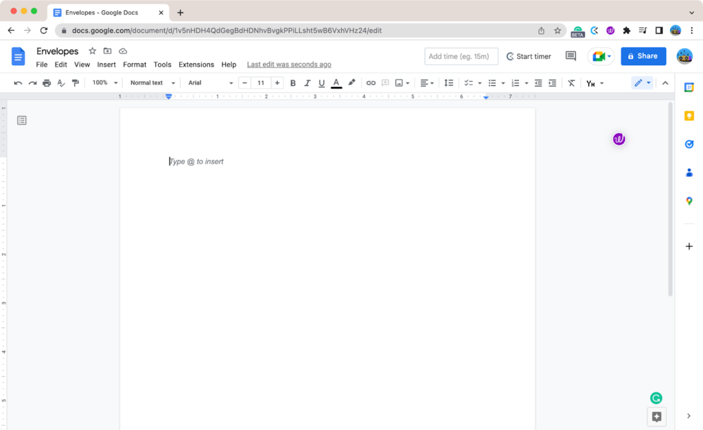 How to print customized envelopes with a logotype in Google Docs – Foxy ...