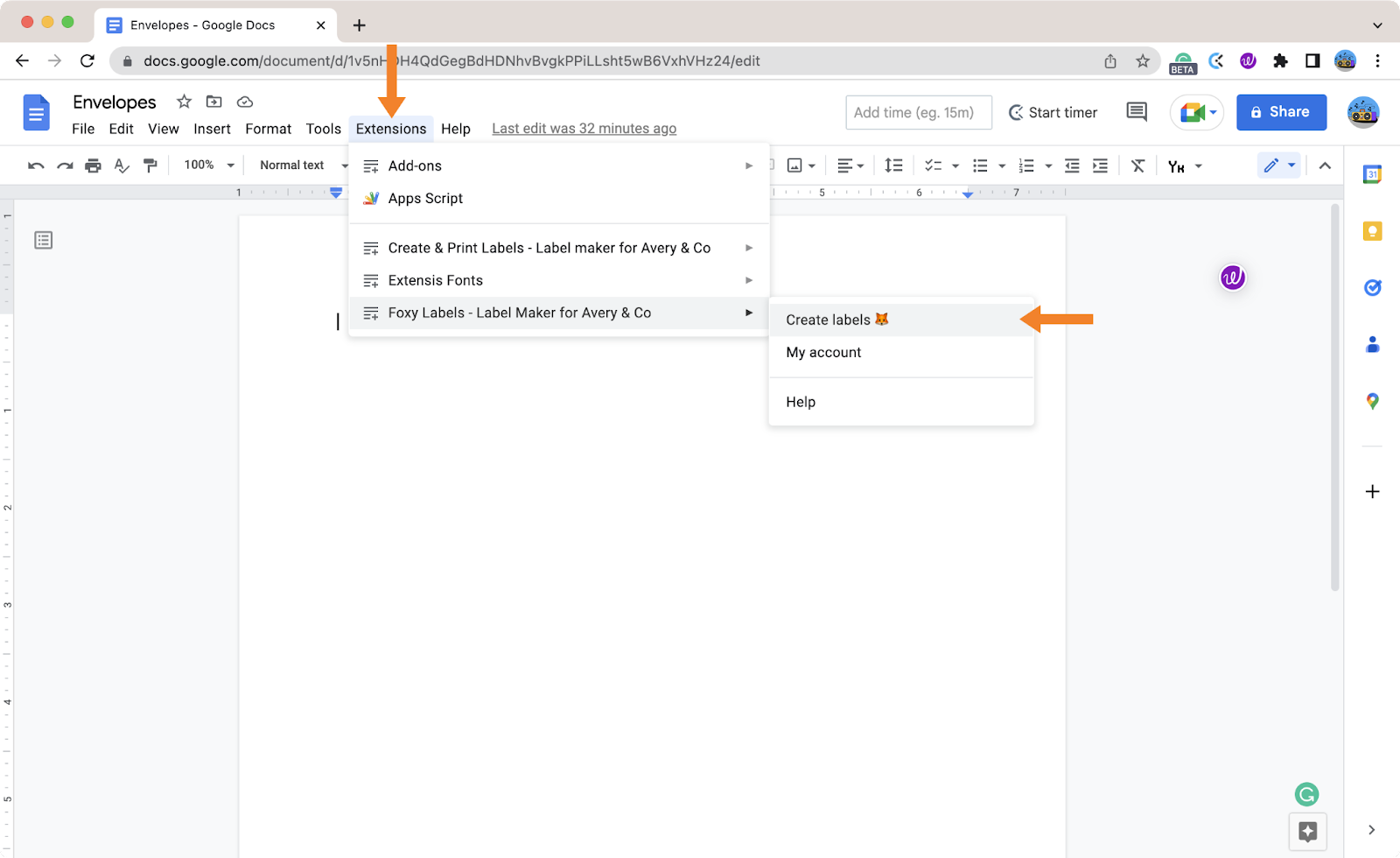 How To Print Customized Envelopes With A Logotype In Google Docs