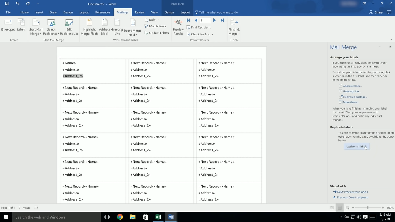 How Do I Mail Merge From Excel To Avery Labels 
